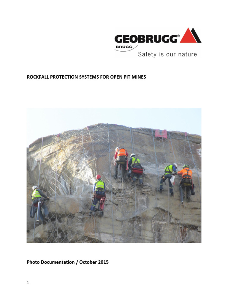 Open Pit Rockfall Protection - ZA Projects | PDF | Mining | Resource Extraction