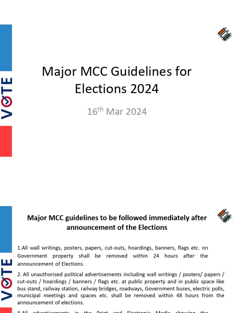 MCC Guide Lines 2024 | Download Free PDF | Billboard | Government