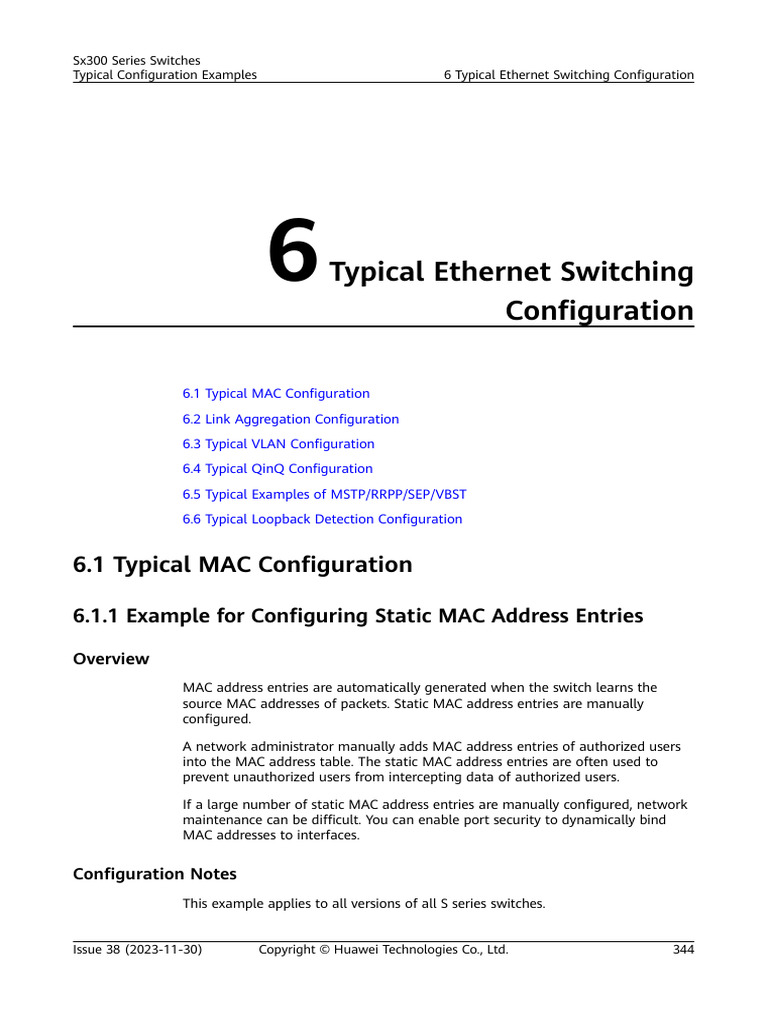 01-06 Typical Ethernet Switching Configuration | PDF | Network Switch | Computer Network