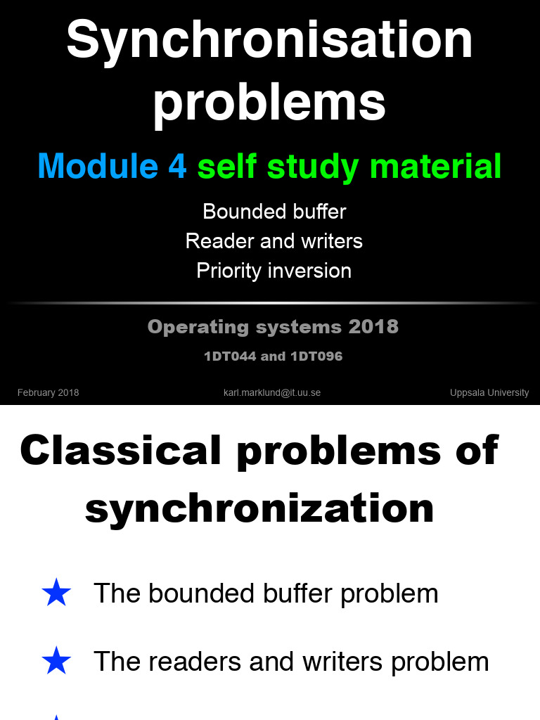 Thread Synchronisation Problems Pdf Synchronization Data Management