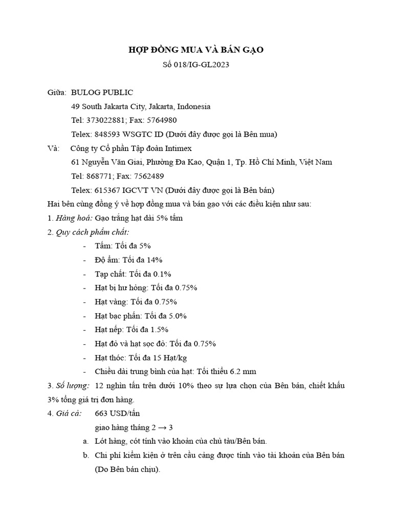 (Nhóm 1) H P Đ NG Mua Và Bán G o | PDF