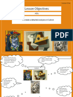 Cubism Note Taking Sheet Lesson 1 | PDF