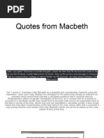 250207 20 important quotes Lady Macbeth | PDF | Macbeth
