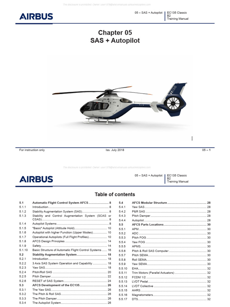 EC135 Classic B2 R06EN 05 SAS002BAutopilot - Enc | PDF | Aircraft ...