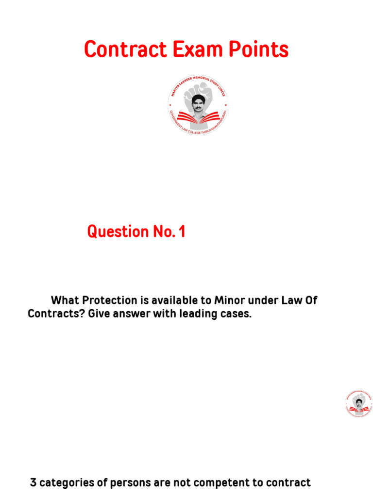 Contract Exam Points | Download Free PDF | Legal Liability | Loans