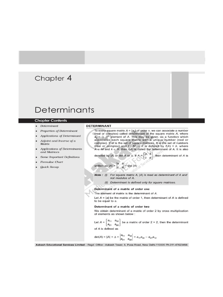 Determinant | PDF