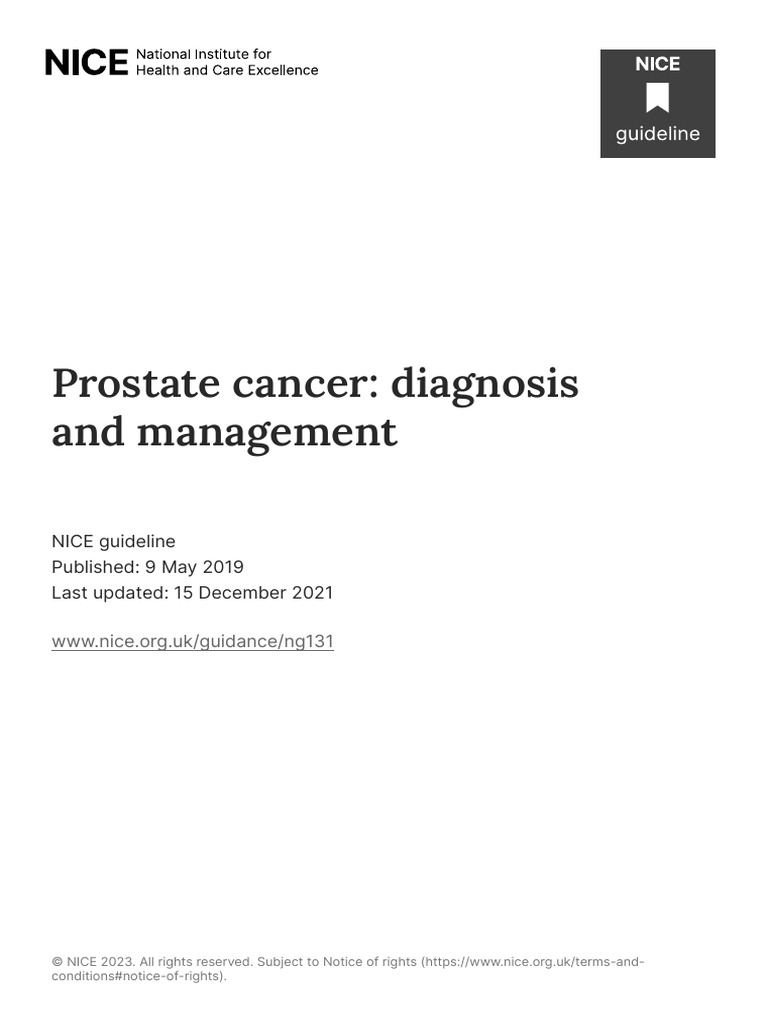 Prostate Cancer Diagnosis and Management PDF 66141714312133 | PDF ...