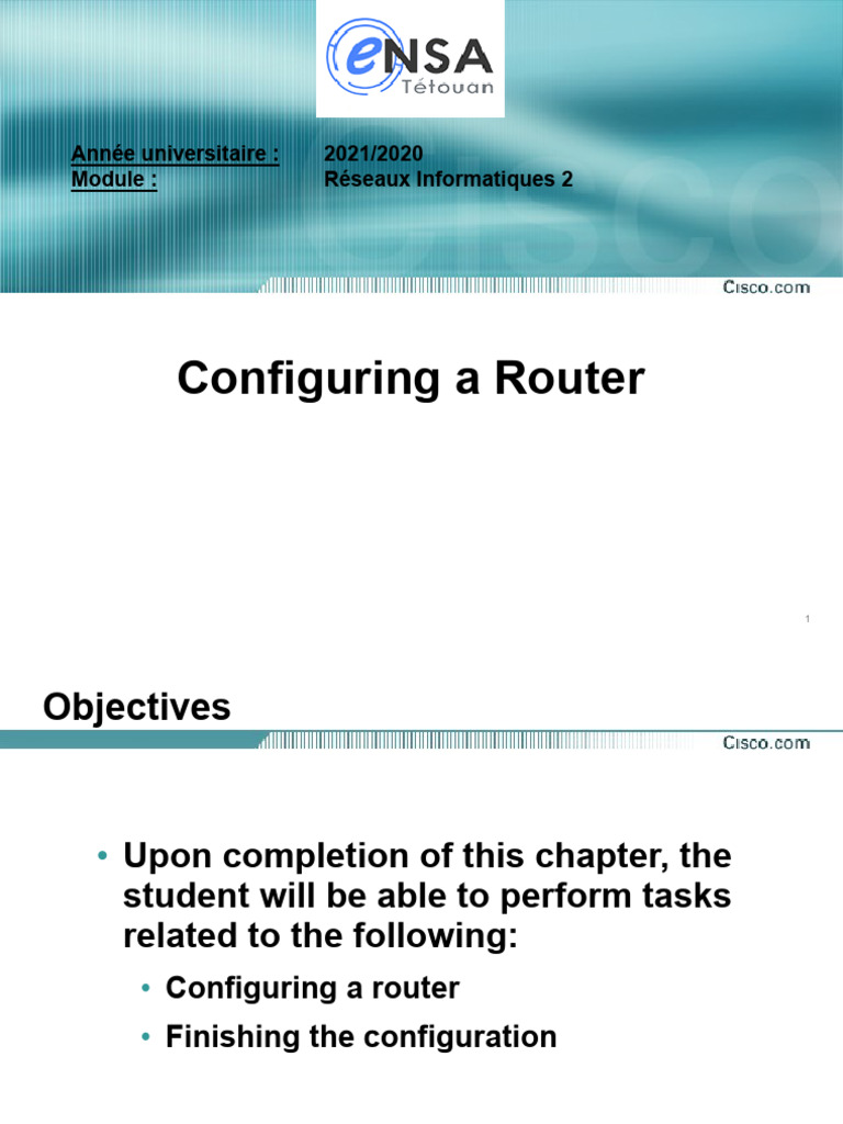 C03 (En) (Configuring A Router) | PDF | Internet Architecture | Internet