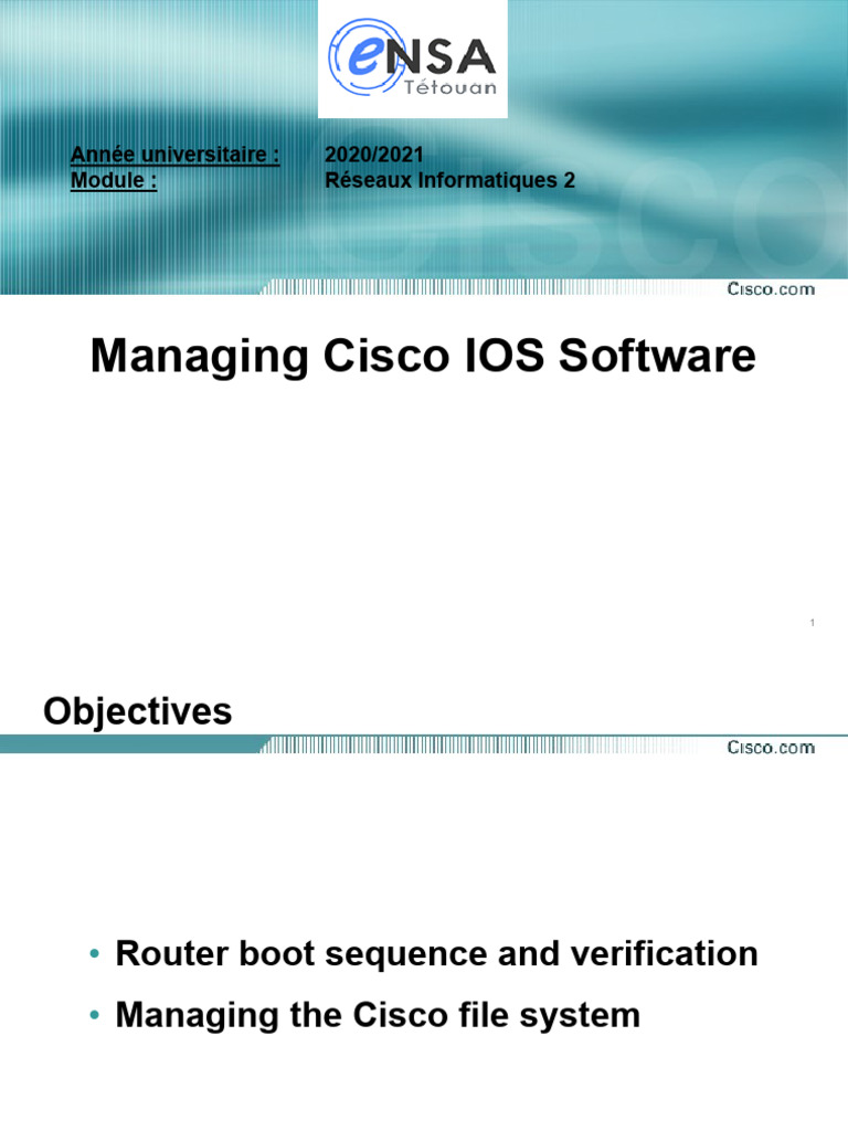 C04 (En) (Managing Cisco IOS Software) | PDF | Booting | Router (Computing)