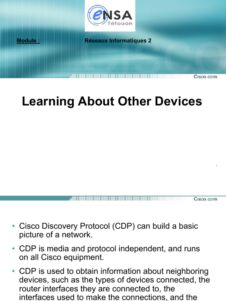 C05 (En) (Learning About Other Devices CDP) | PDF | Internet Protocols ...
