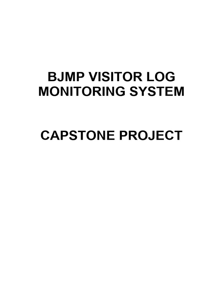 BJMP Visitor Log Monitoring System | PDF | Security | Computer Security