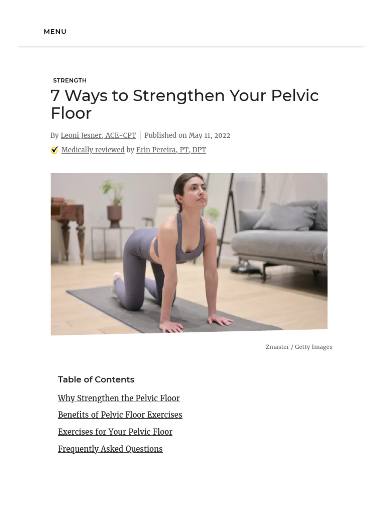 Pelvic Floor - Exercises and Benefits | PDF | Urinary Incontinence | Pelvis