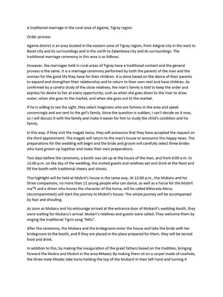 A Traditional Marriage in The Rural Area of Agame | PDF | Wedding ...