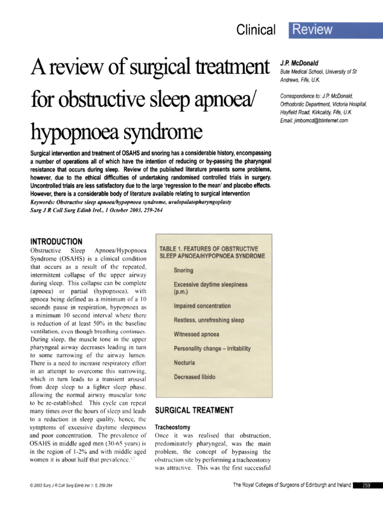 2003 A Review Of Surgical Treatment For Obstructive Sleep Apnoea 8601