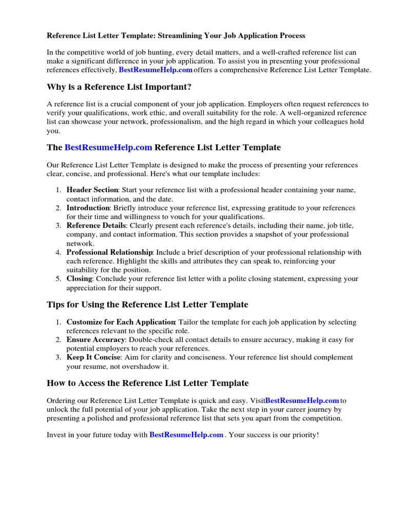 Job Application Reference Guide | PDF | Résumé | Employment