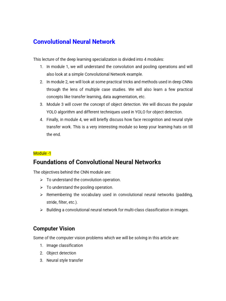 5 - Convolutional Neural Network | PDF | Artificial Neural Network | Computer Vision