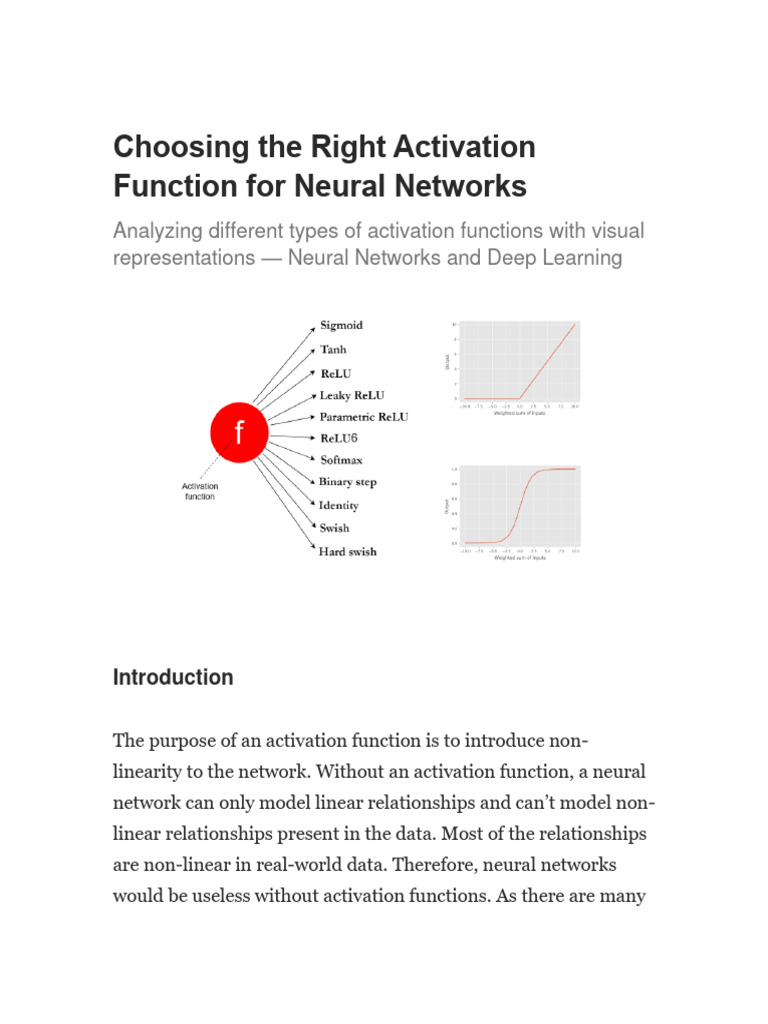4 4 Choosing The Right Activation Function For Neural Networks