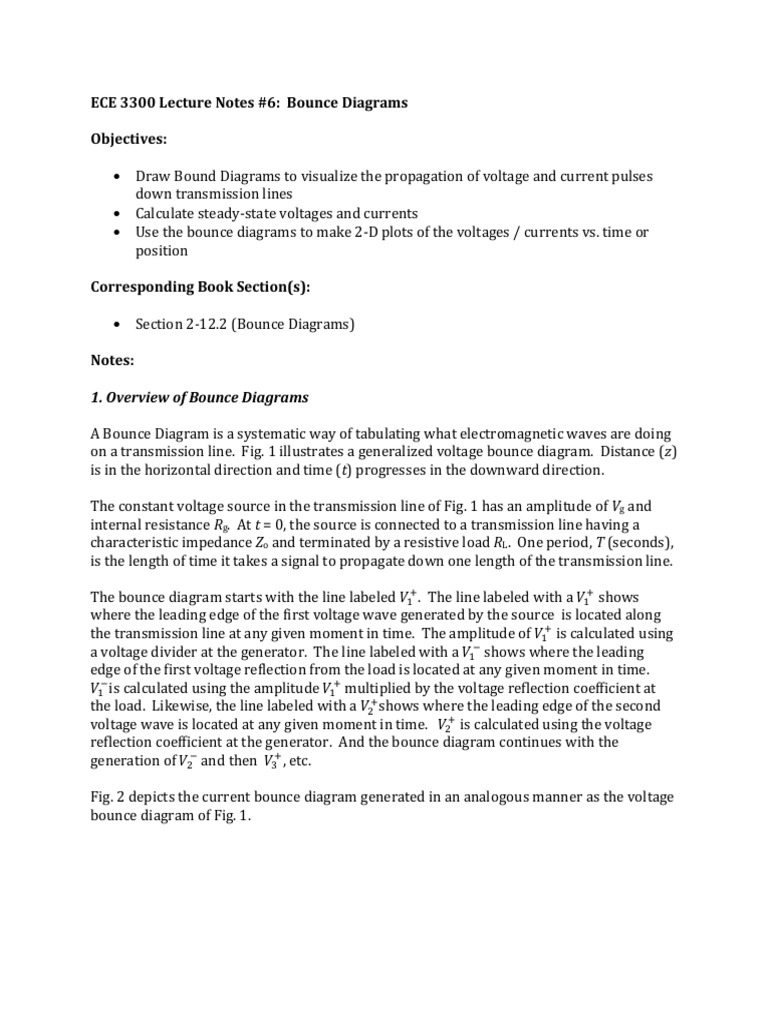 Bounce Diagrams in Transmission Lines | PDF | Transmission Line ...