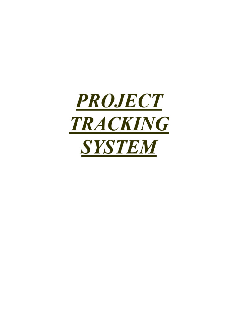 Planning and Tracking System Project Report | PDF | World Wide Web ...