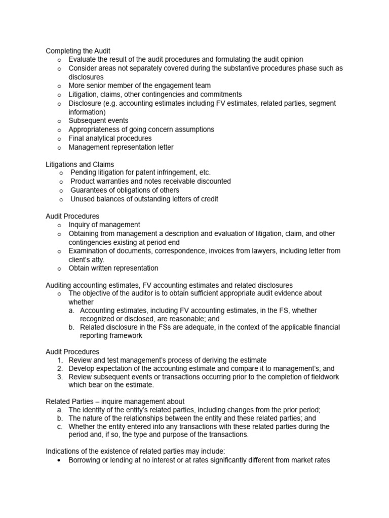 Completing The Audit | PDF | Audit | Accounting