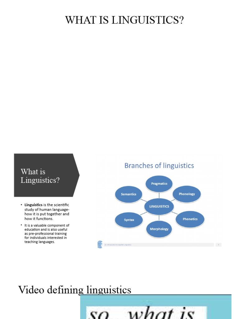 Branches of Linguistics | PDF | Word | Phoneme