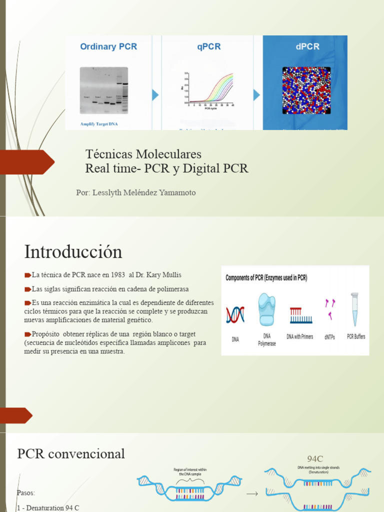 Técnicas Moleculares Real Time - PCR y Digital PCR LMY | PDF | Reacción ...