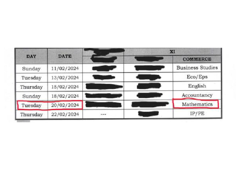 Maths Date Final Term 2 | PDF