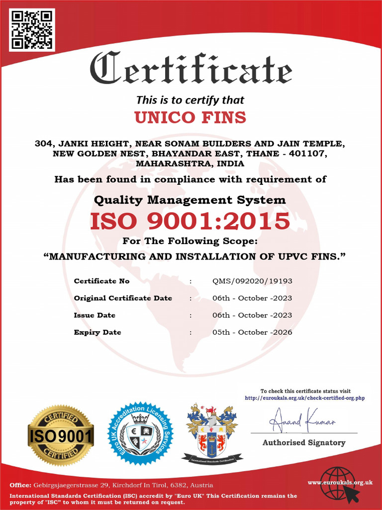 Iso - Unico Fins | PDF