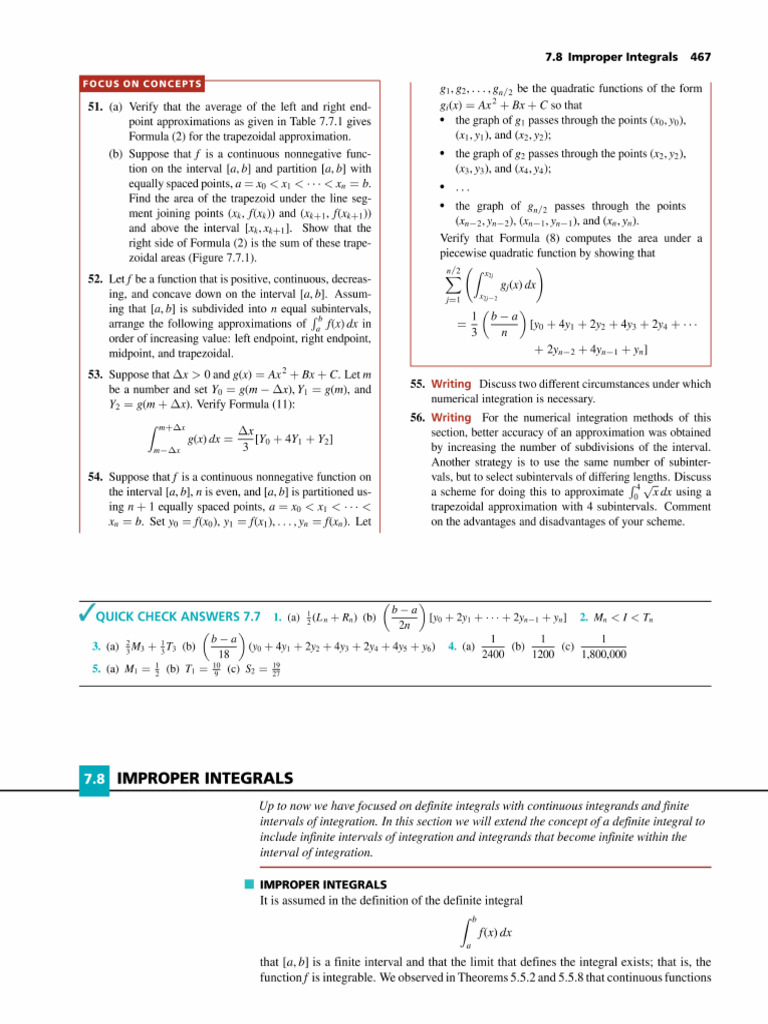 Improper Integrals | PDF