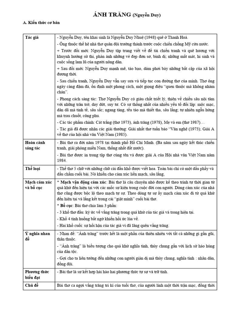 Ánh Trăng Chinh PH C 9 | PDF