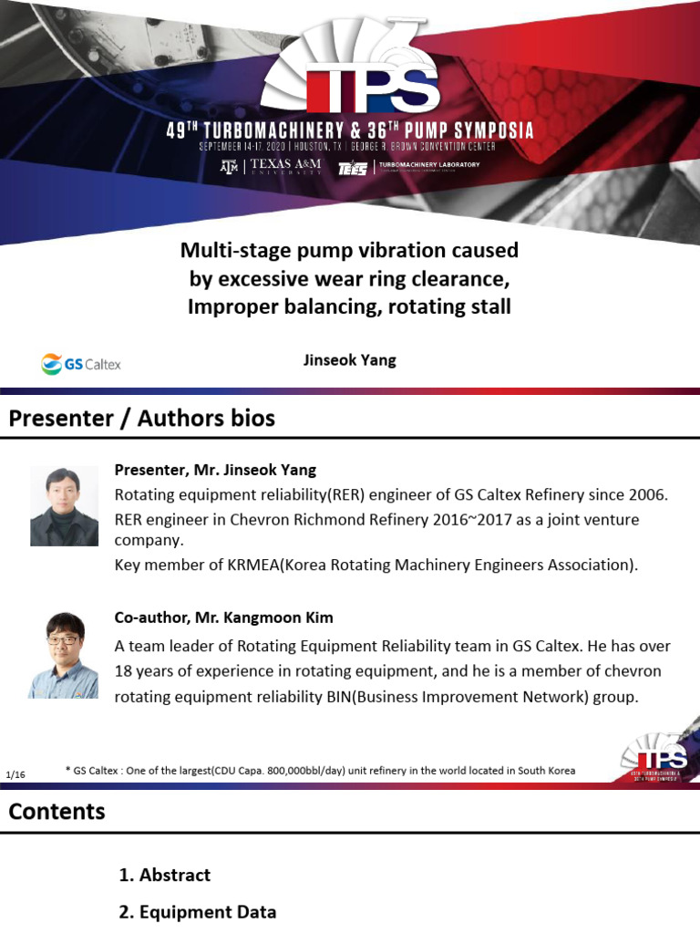 Multistage Pump Vibration | PDF | Pump | Turbine