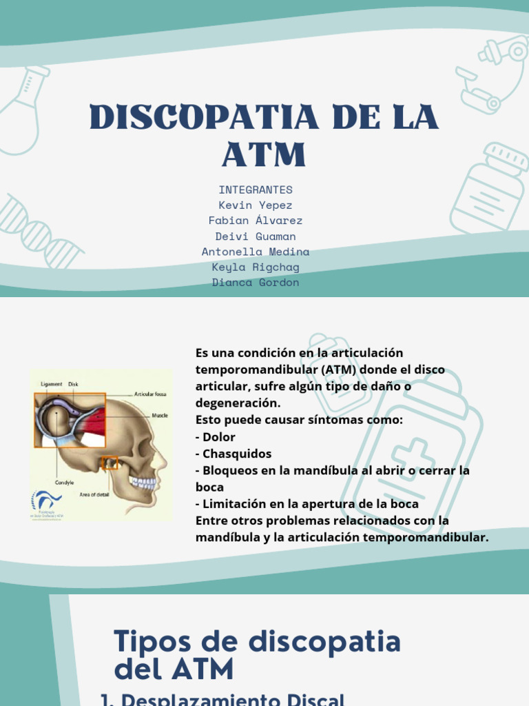 Discopatia Del ATM | PDF | Enfermedades y trastornos | Medicina CLINICA