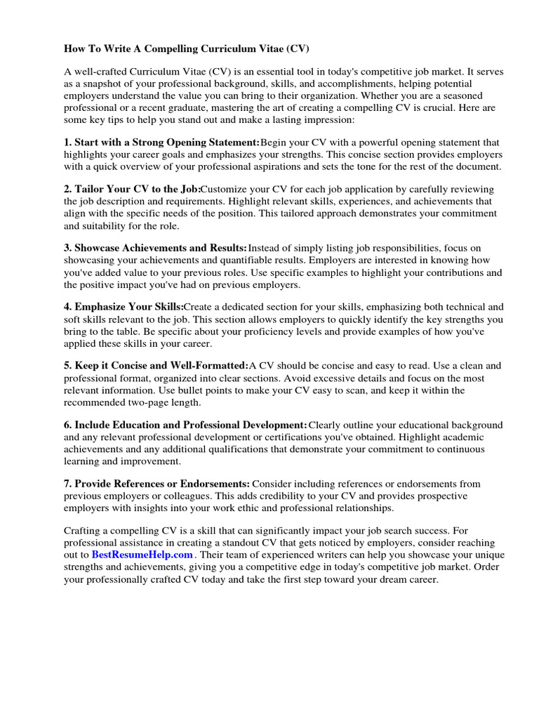 How To Write A Compelling Cover Letter | PDF | Résumé | Recruitment