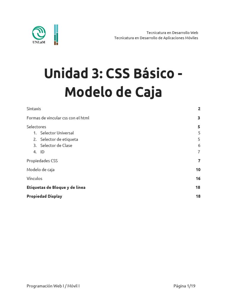 Unidad03 CSS | PDF | HTML | Estándares web