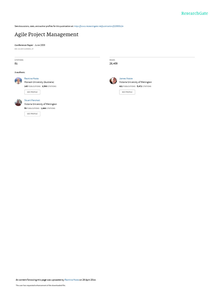 Agile Project Management | PDF | Scrum (Software Development) | Agile Software Development