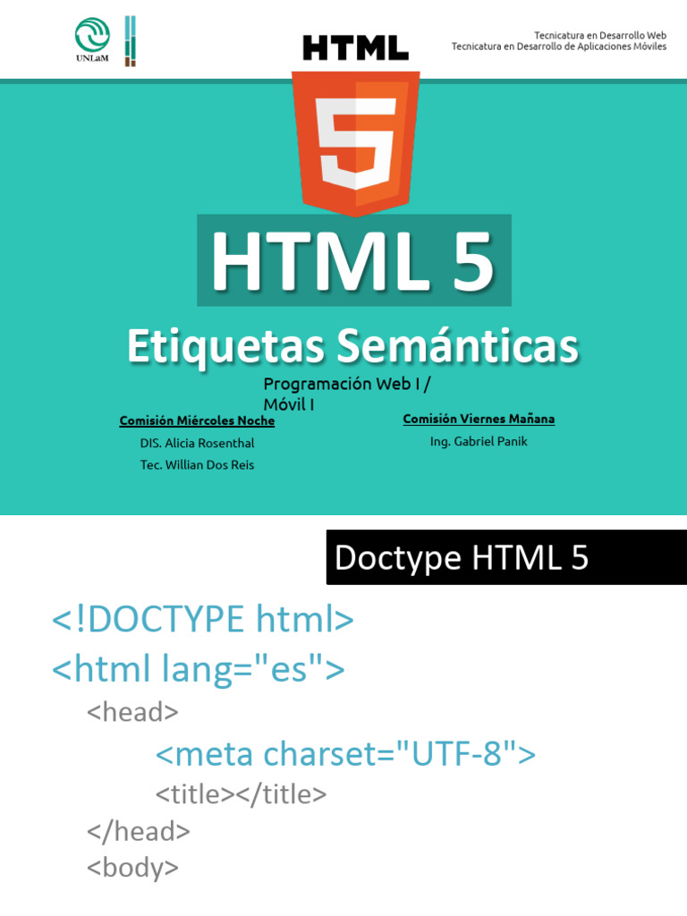 Unidad02 EtiquetasHTML5 | PDF | HTML | HTML5