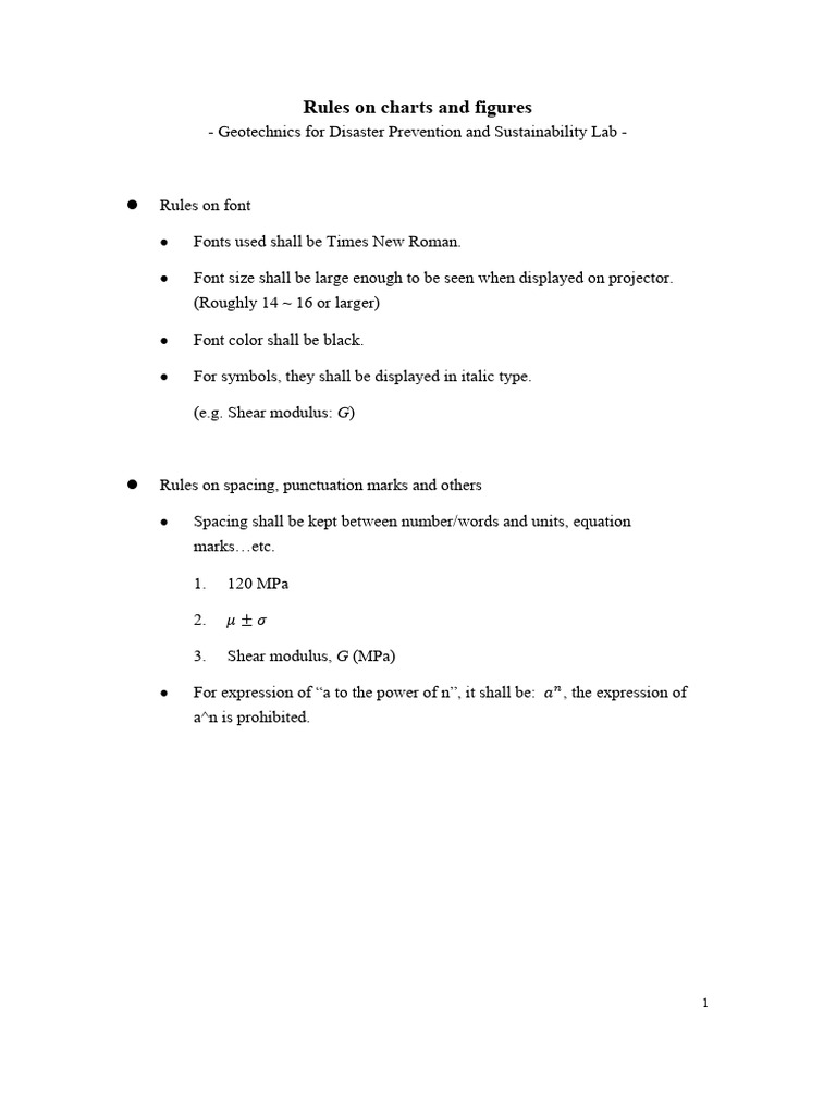 Rules On Charts and Figures | PDF | Applied And Interdisciplinary Physics