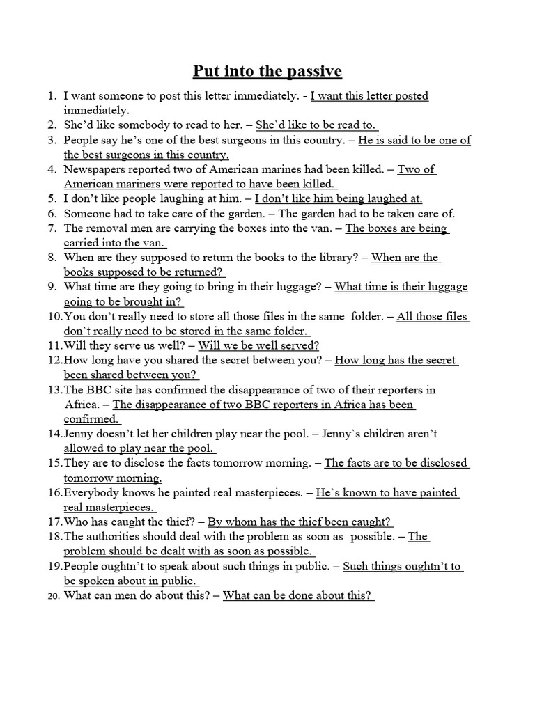 Passive Voice | PDF