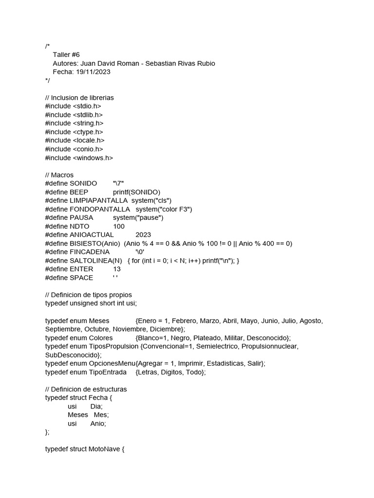 Taller #6 | PDF | Programación de computadoras | Informática