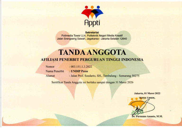 Sertifikat APPTI | PDF