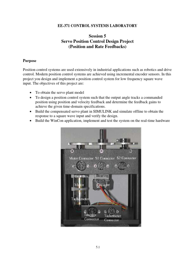 5 Position Control I | PDF | Amplifier | Friction