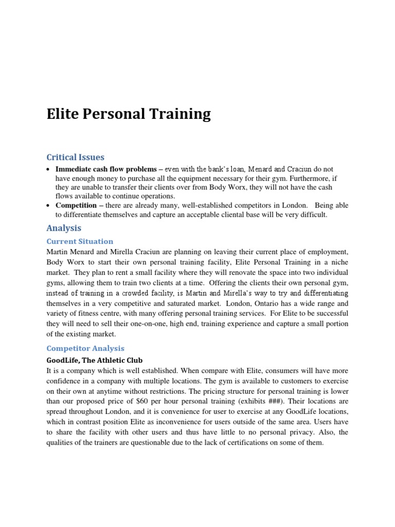 Elite Personal Training | PDF | Personal Trainer | Credit Card
