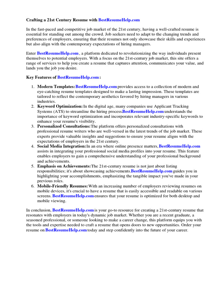 21St Century Resume | PDF | Résumé | Recruitment