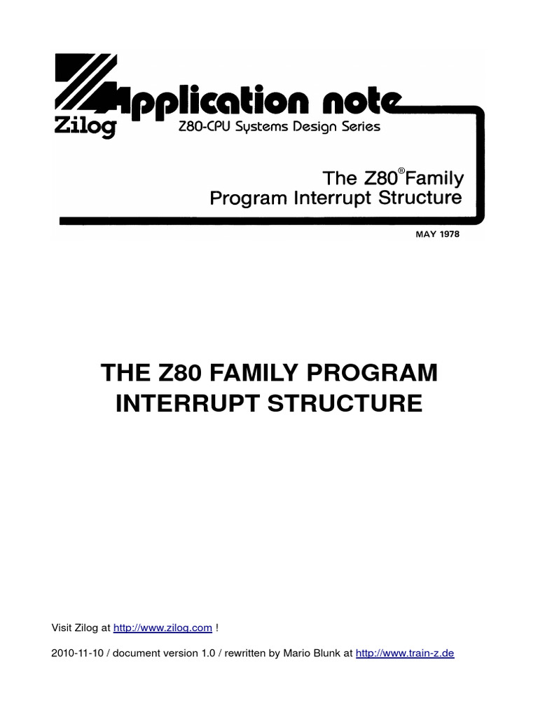 Z80-Interrupts Rewritten | PDF | Central Processing Unit | Computer Engineering