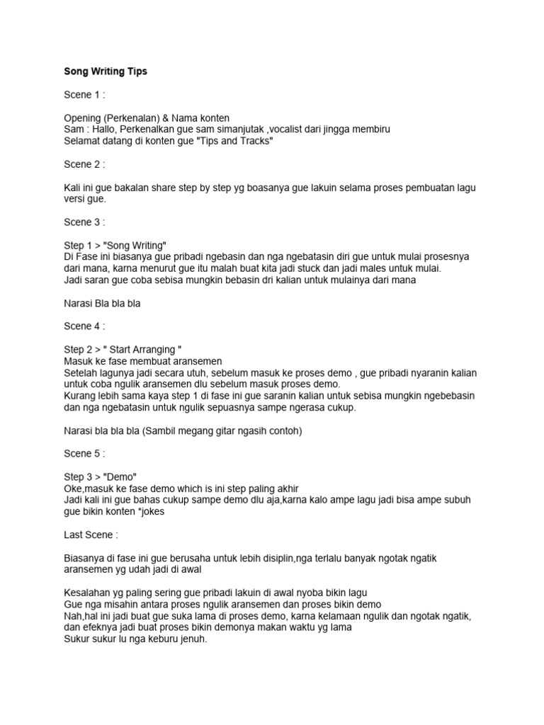 Essential Songwriting Steps Explained | PDF