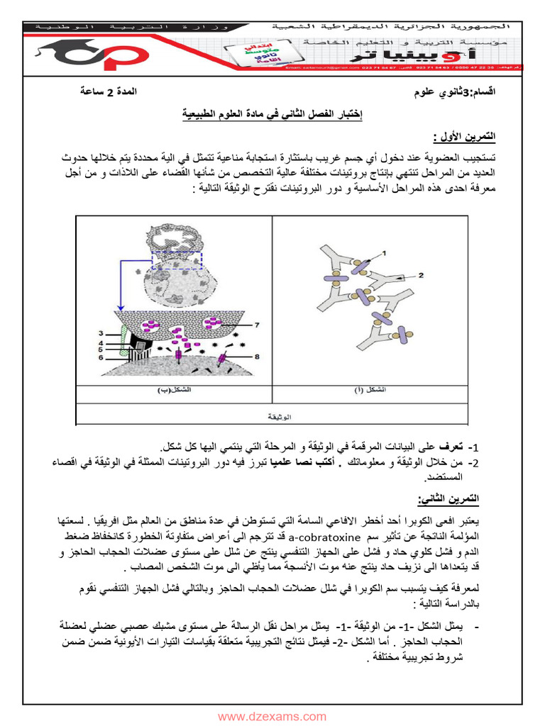Dzexams 3as Sciences Naturelles 723320 | PDF