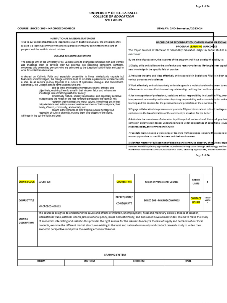 Soced 205 - Macroeconomics | PDF | Labour Economics | Unemployment