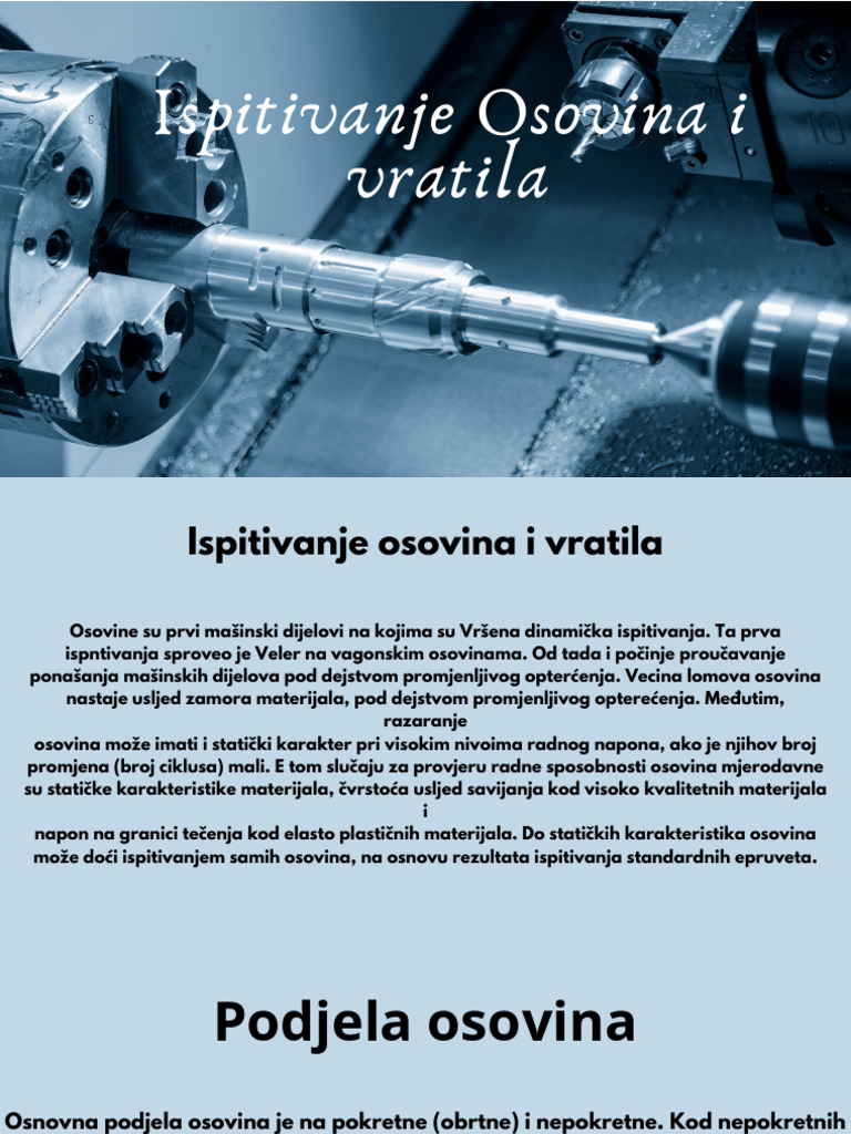 Ispitivanje Osovina I Vratila | PDF
