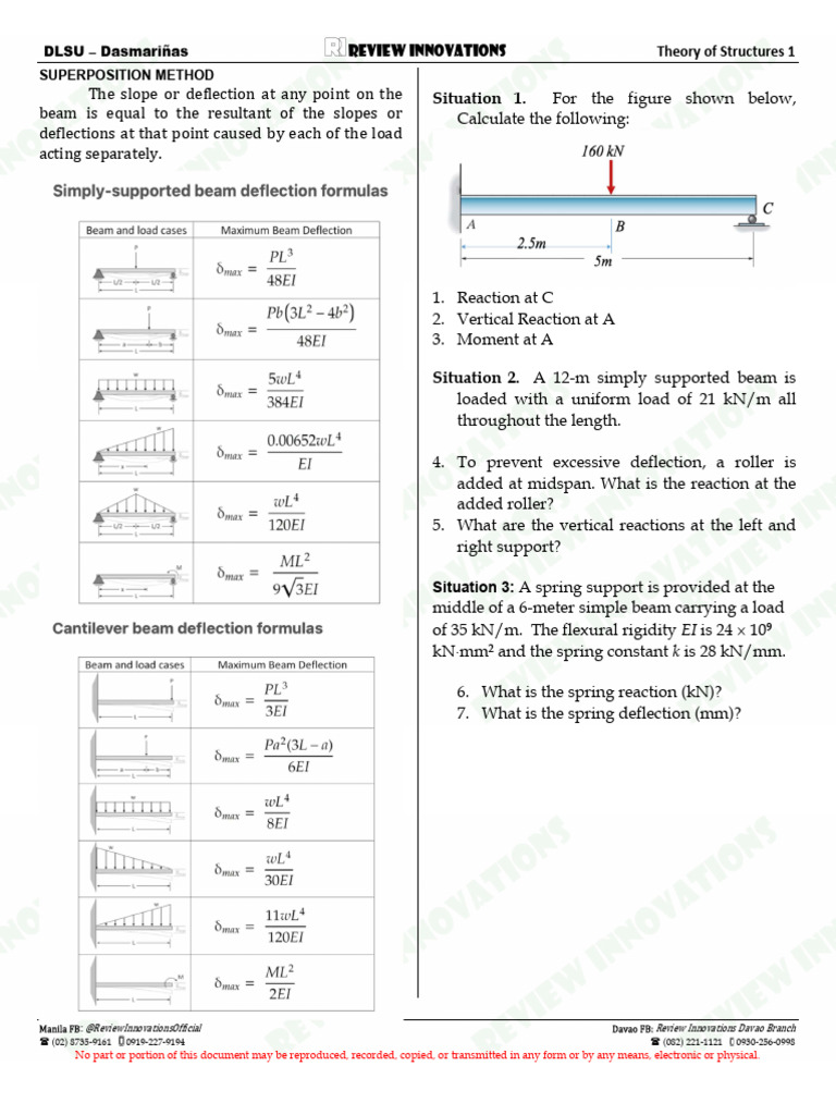 Theory1_DLSU_Dasma | PDF | Beam (Structure) | Applied And Interdisciplinary Physics