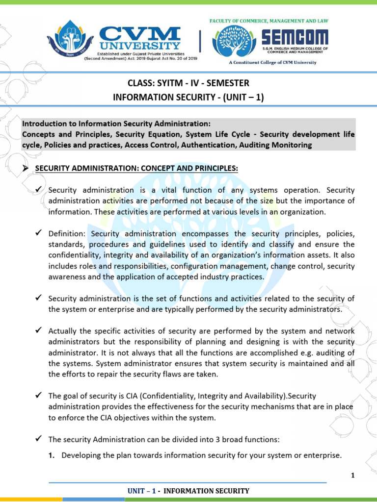 Information Security Introduction | PDF | Information Security | Authentication